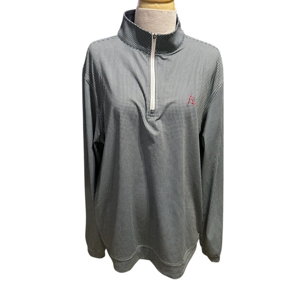 Rhoback | Sweaters | Rhoback 4 Zip Mens Black Houndstooth Pullover Golf ...